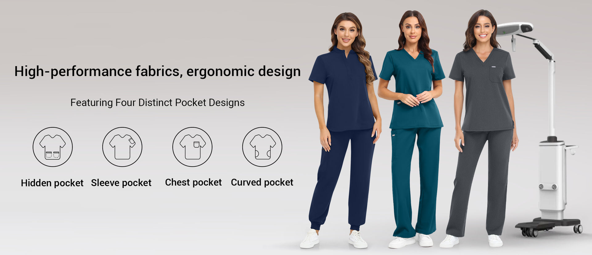 SoftTouch™ Essential Scrub Top – COMENII