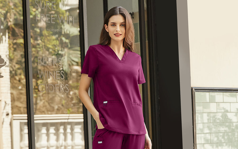 SoftTouch™ Essential Scrub Top – COMENII