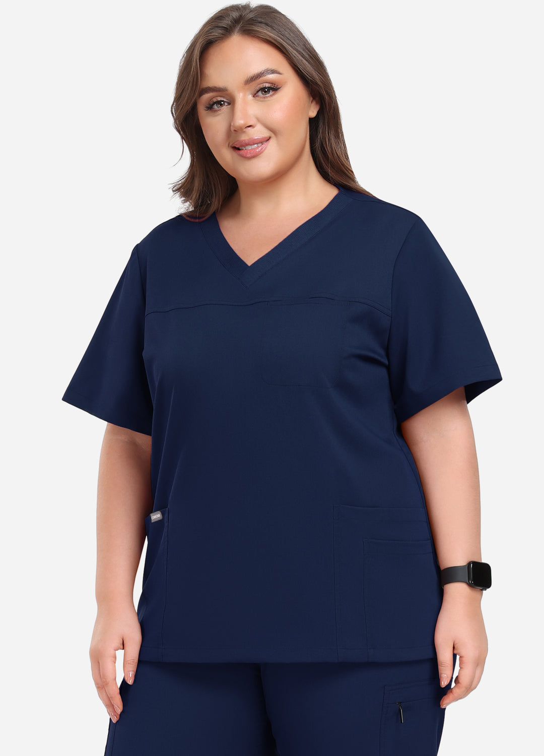 StyleFlex™ Plus Size Scrub Top – COMENII