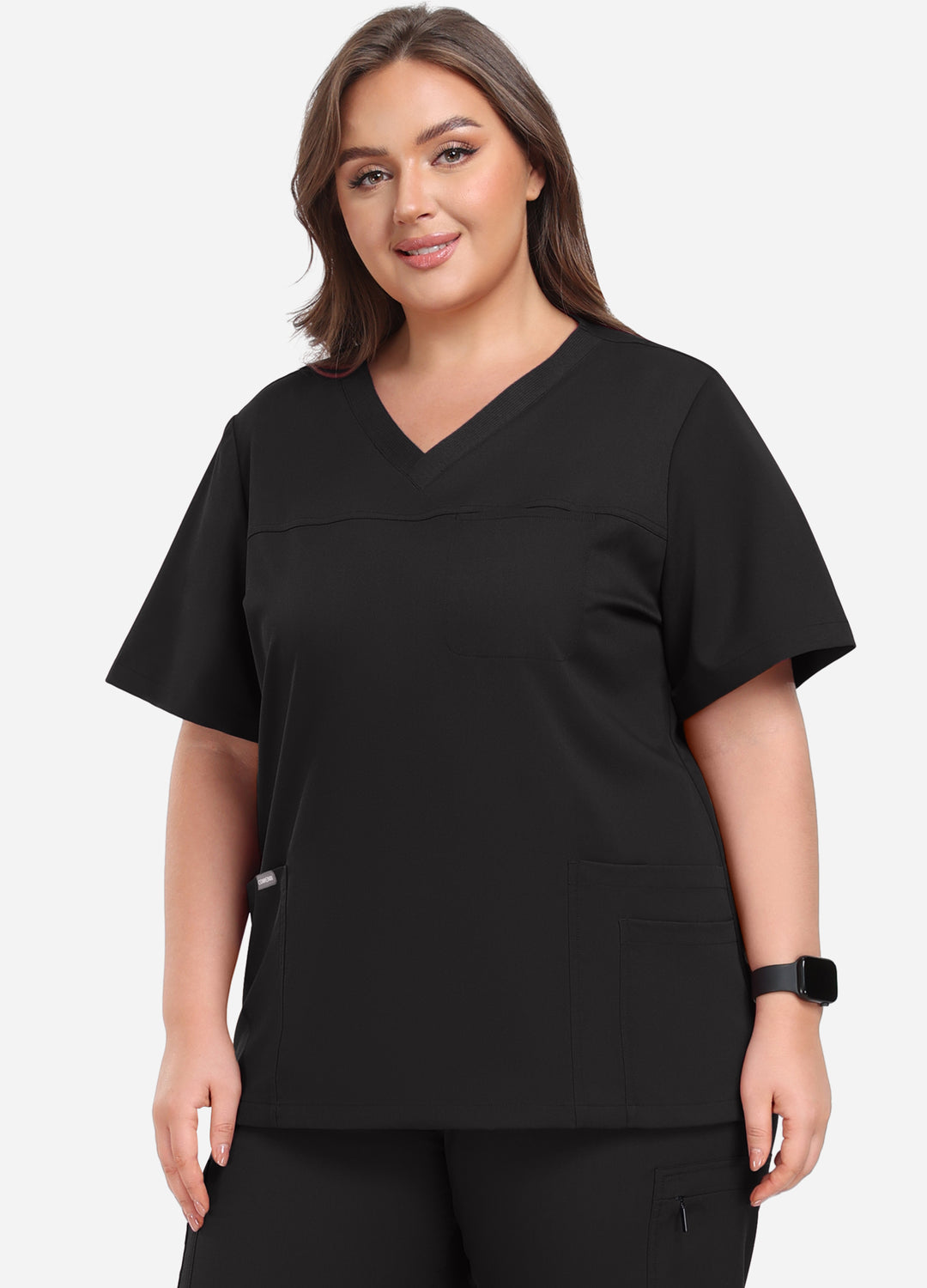 StyleFlex™ Plus Size Scrub Top – COMENII