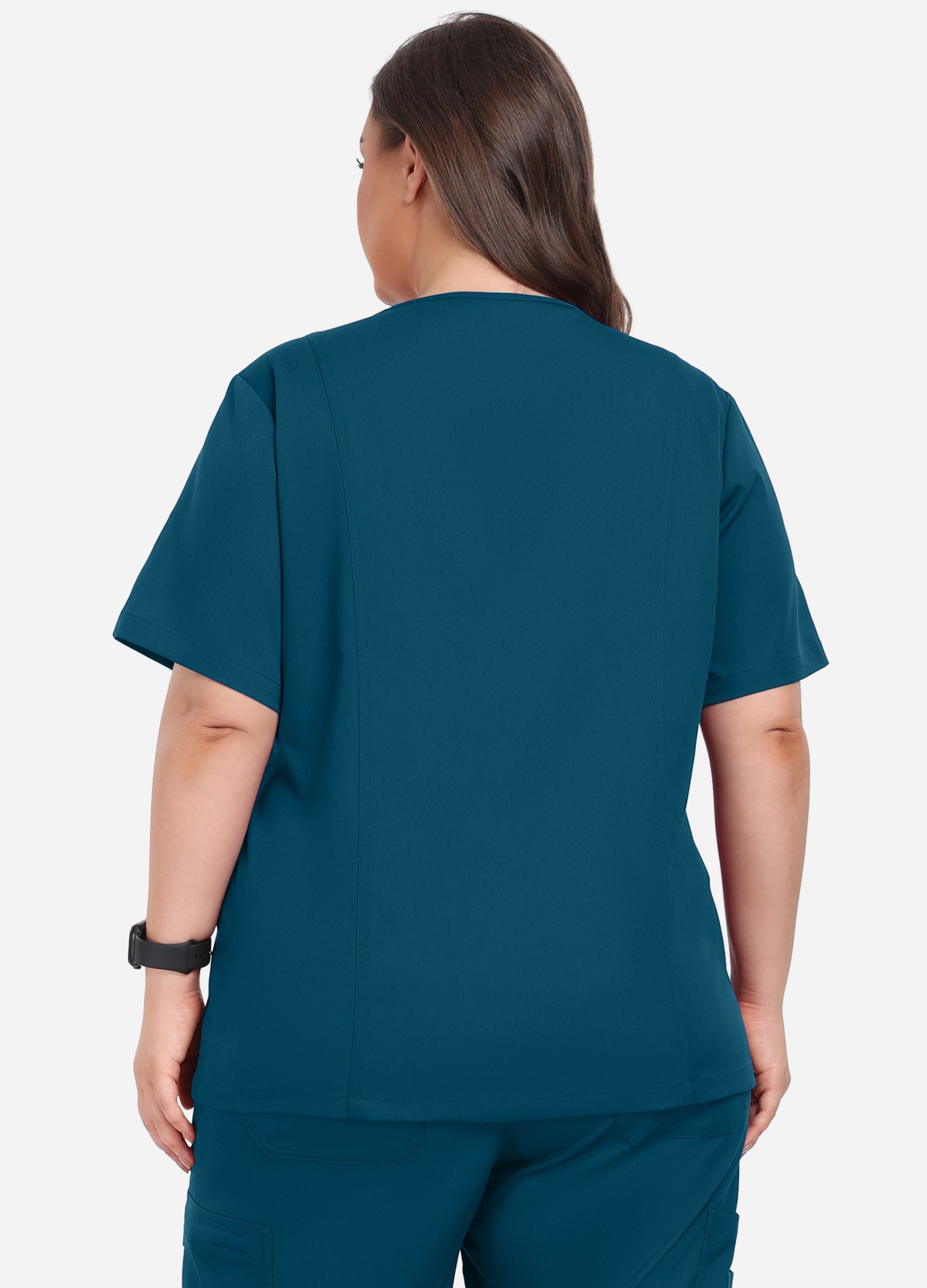 StyleFlex™ Plus Size Scrub Top – COMENII